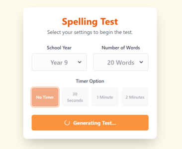 Spelling Test - Helping you to improve your spelling